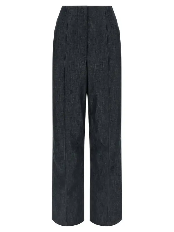 Fendi Roma' Patch Jeans - Blue