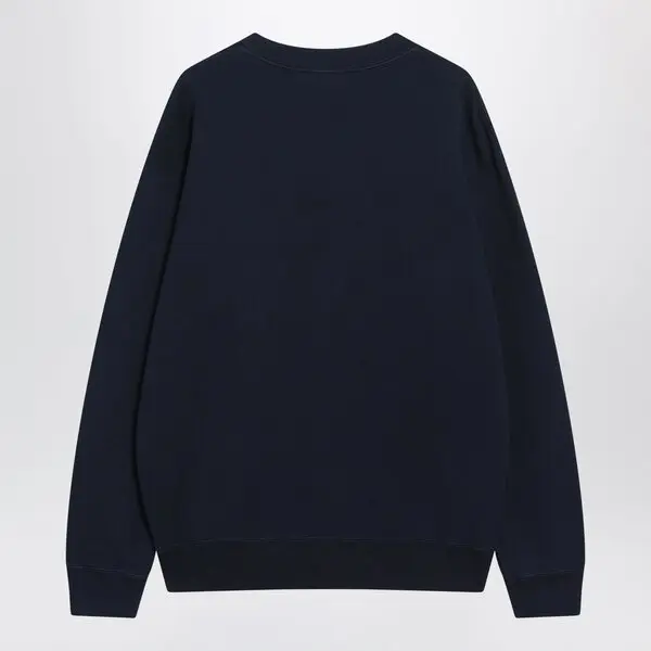JW Anderson Navy Cotton Sweatshirt With Embroidered Logo