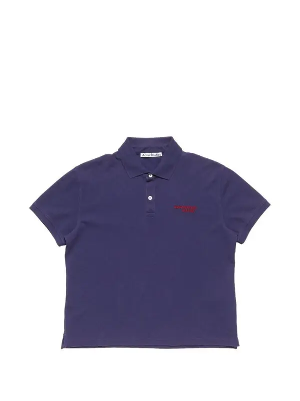 Acne Studios Logo Cotton Polo Shirt - Multicolor