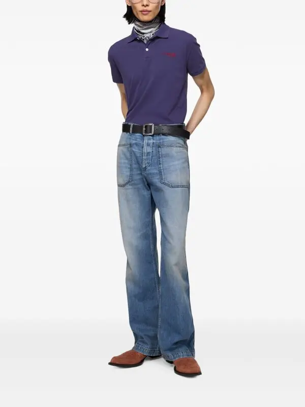 Acne Studios Logo Cotton Polo Shirt