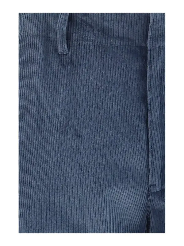 Etro Roma Stretch Cotton Corduroy Pants - Blue