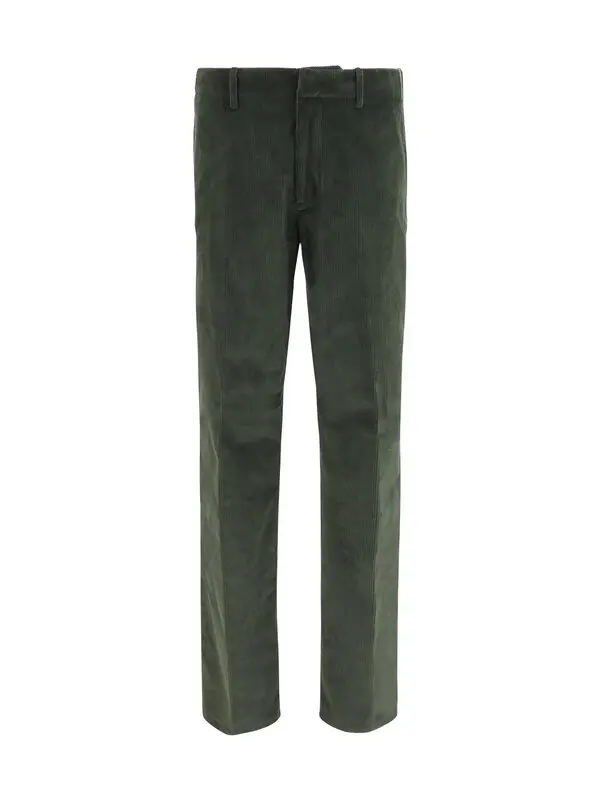 Etro Roma Stretch Cotton Corduroy Pants - Green