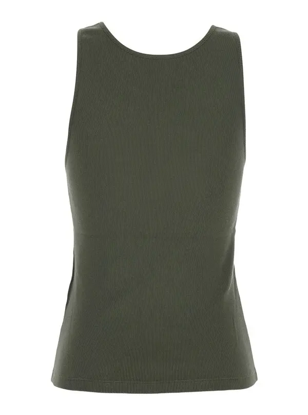 Saint Laurent Cotton Debardeur Broderie Jersey Top - Multicolor