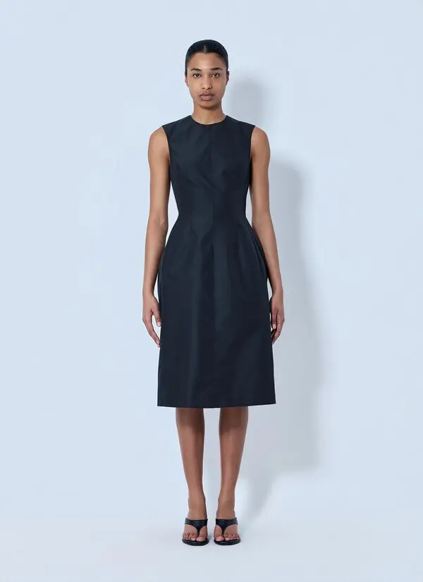 JIL SANDER Sleeveless Structured Midi Dress