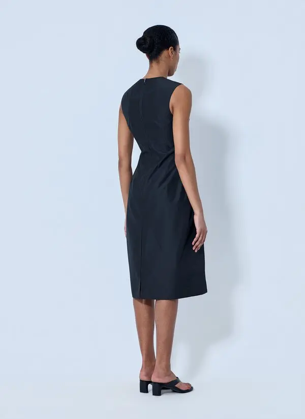 JIL SANDER Sleeveless Structured Midi Dress