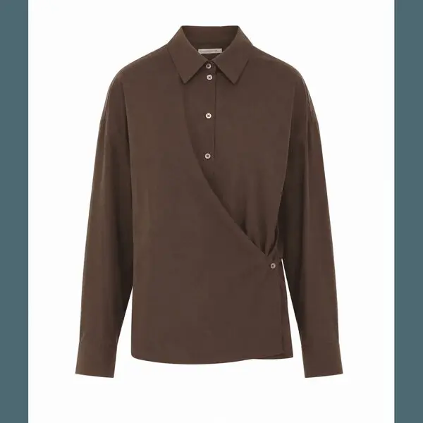 LEMAIRE Twisted Shirt - Brown