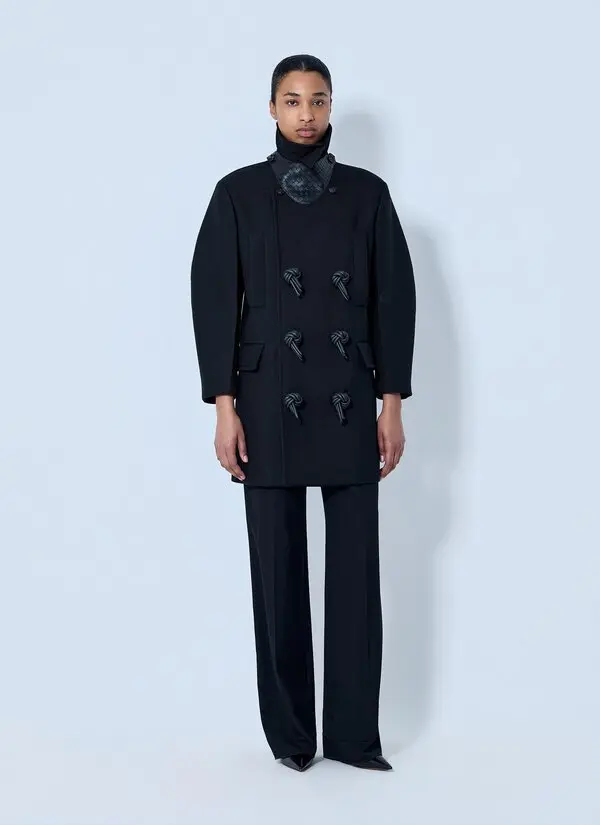 Bottega Veneta Double-breasted Wool Coat With Knot Details