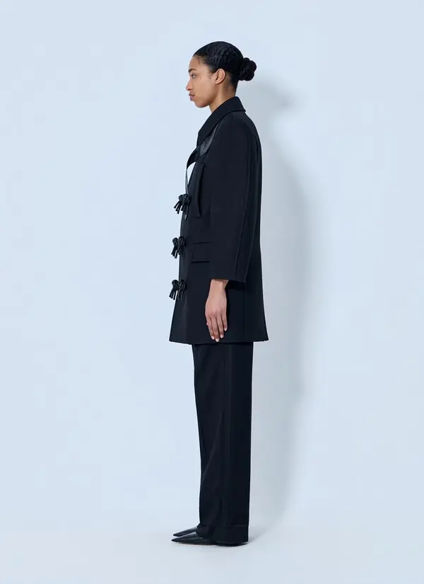 Bottega Veneta Double-breasted Wool Coat With Knot Details
