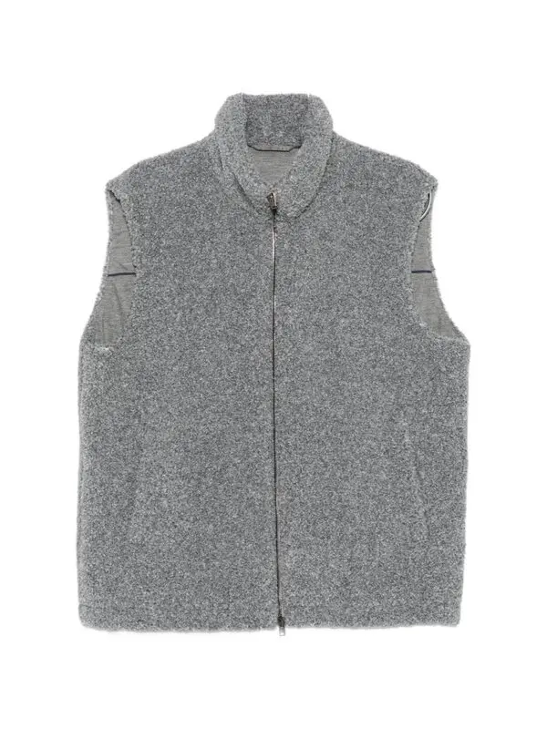 Herno Flannel Zipped Vest - Multicolor