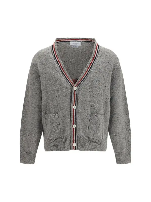 Thom Browne Hector Donegal Yarn Cardigan - Gray