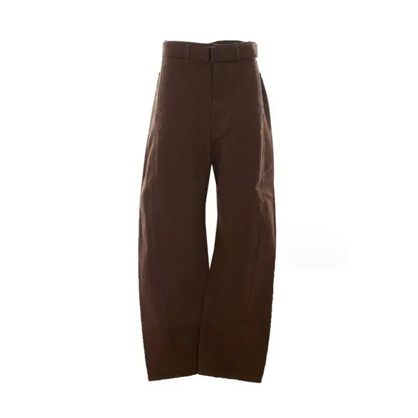 LEMAIRE Twisted Belted Pants - Brown