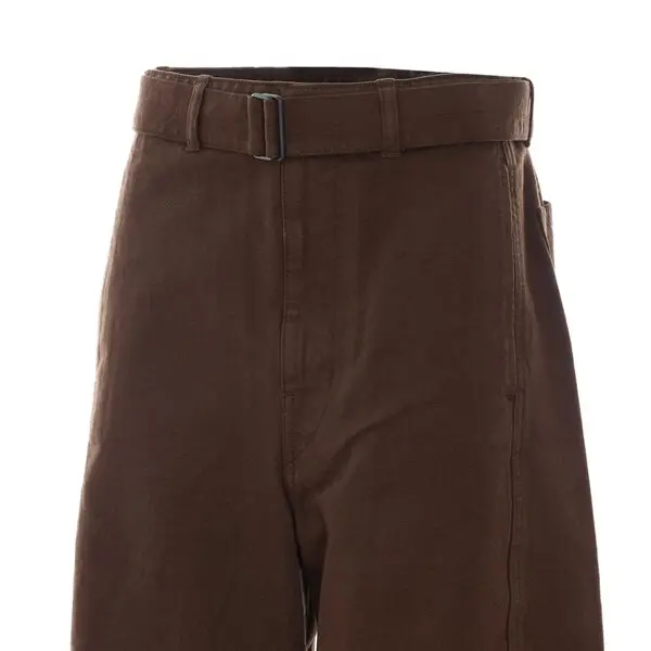 LEMAIRE Twisted Belted Pants - Brown