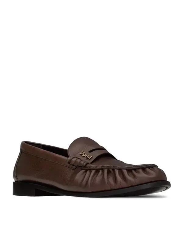 Saint Laurent Le Loafer Soft Moccasins In Matt Leather