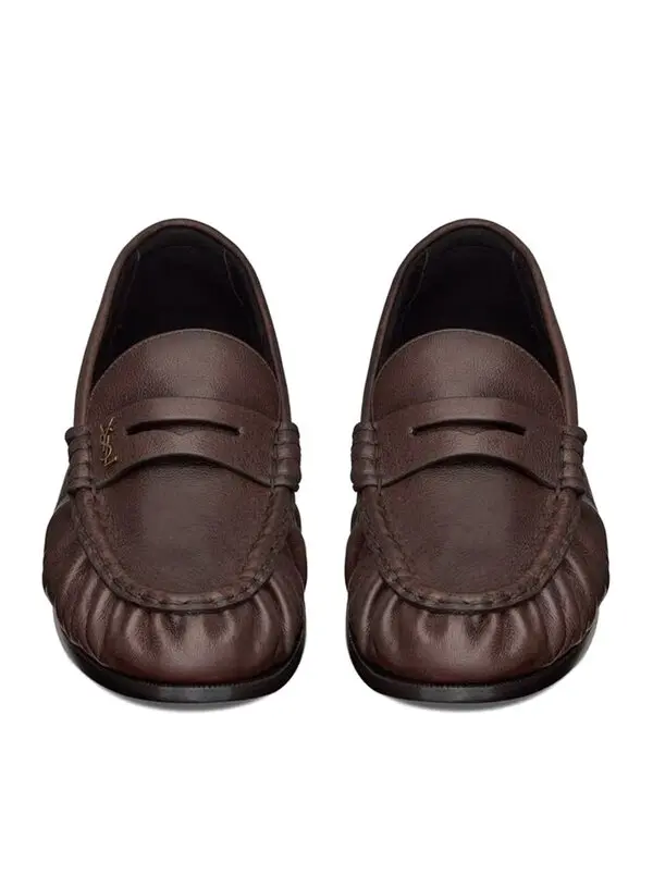 Saint Laurent Le Loafer Soft Moccasins In Matt Leather
