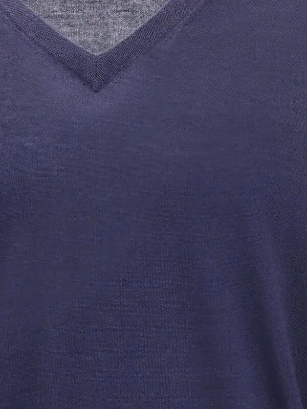 Brunello Cucinelli Ultrafine Virgin Wool Sweater - Blue