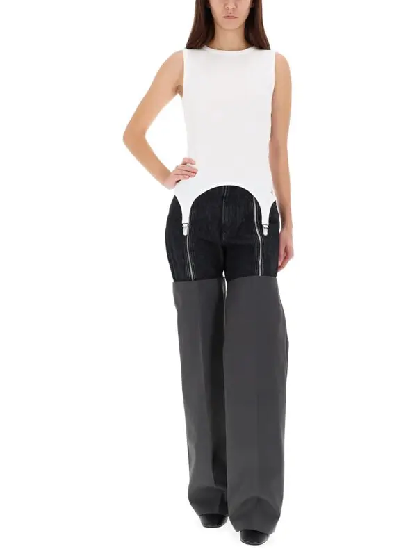JEAN PAUL GAULTIER Spats With Logo - Gray
