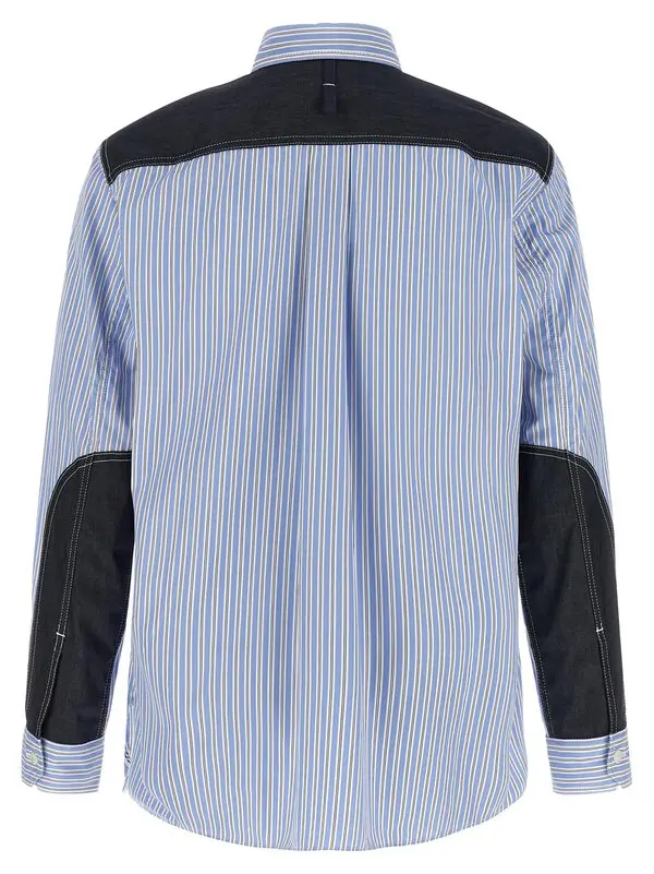 Junya Watanabe Denim Insert Shirt - Blue