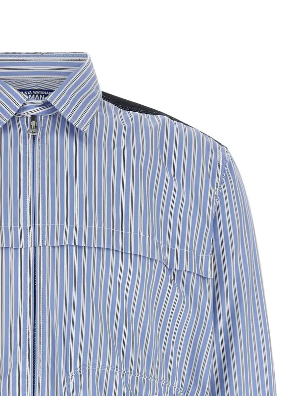 Junya Watanabe Denim Insert Shirt - Blue