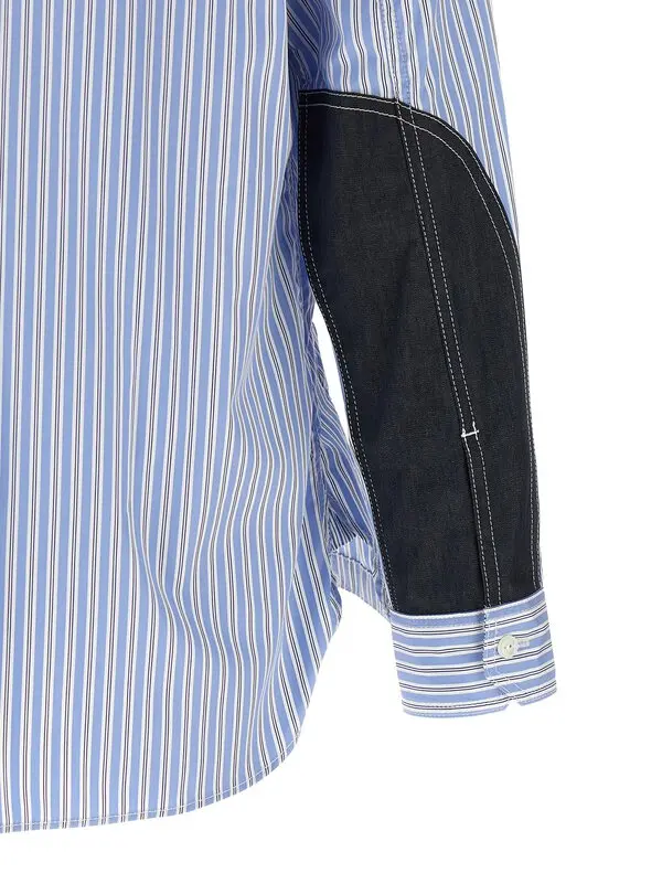 Junya Watanabe Denim Insert Shirt - Blue