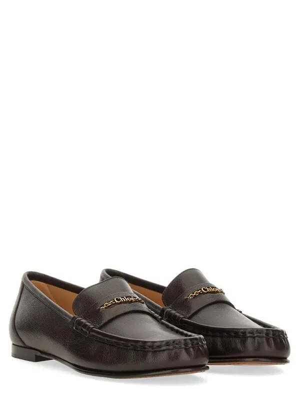 Chloé Leather Loafer - Brown