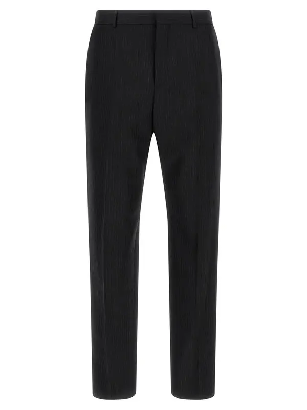 Saint Laurent Wool Pinstriped Tailored Trousers