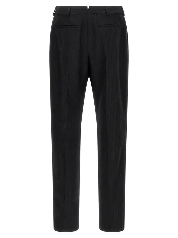 Saint Laurent Wool Pinstriped Tailored Trousers