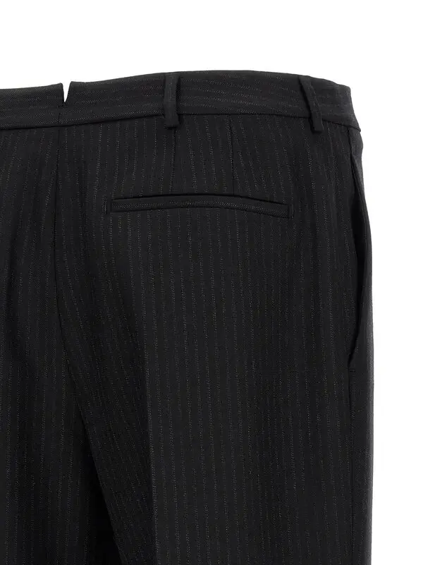 Saint Laurent Wool Pinstriped Tailored Trousers