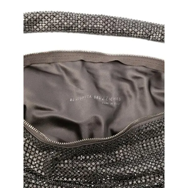 Benedetta Bruzziches Crystal-embellished Shoulder Bag - Silver