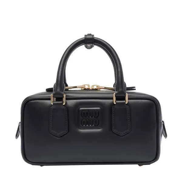 Miu Miu Mini Leather Arcadie Handbag - Black