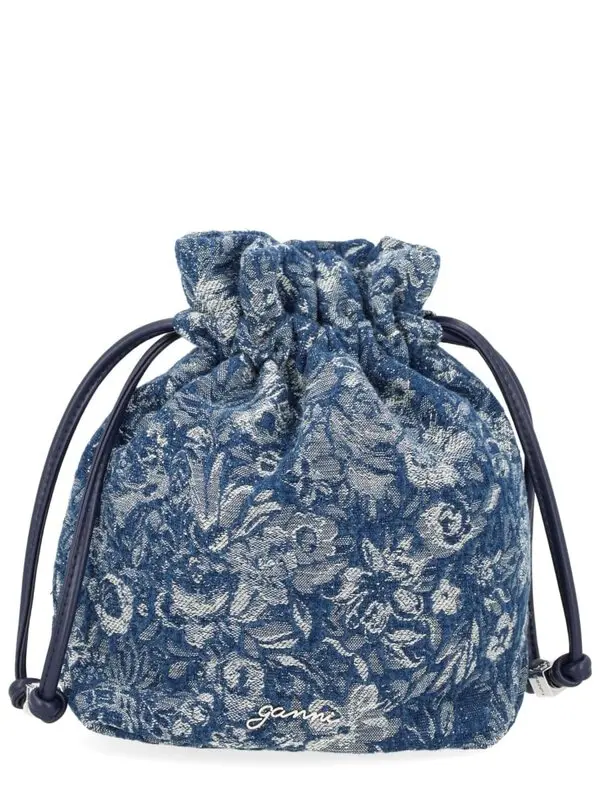 GANNI Denim Tapestry Bag - Blue