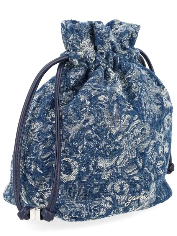 GANNI Denim Tapestry Bag