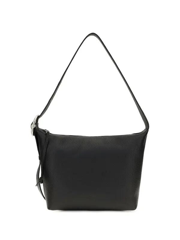 Loewe Medium Loop Hobo Bag In Grained Calfskin - Black