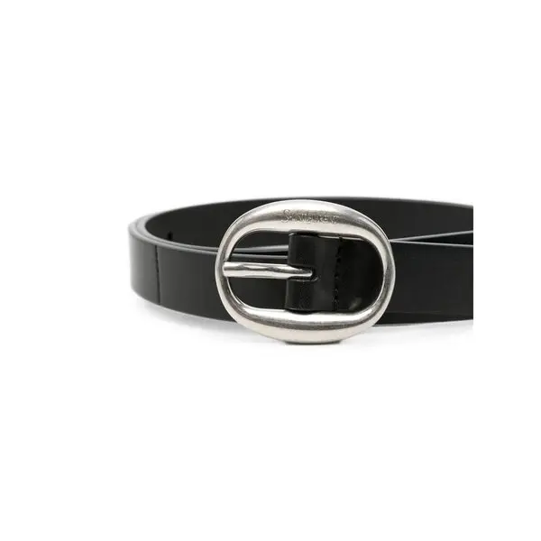 Saint Laurent Calf Leather Belt - Black