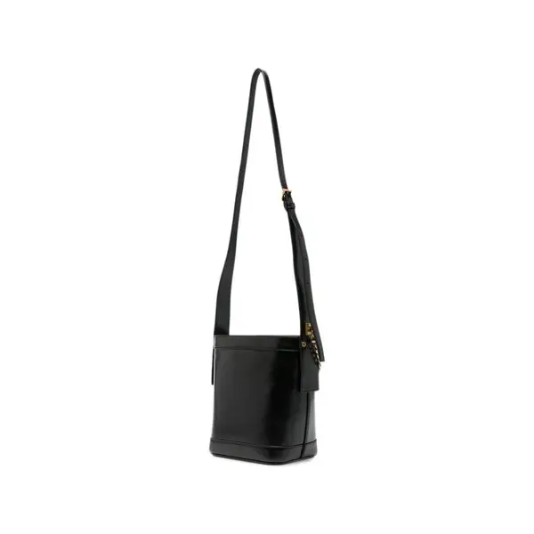 Versace Calf Leather Bucket Bags - Black