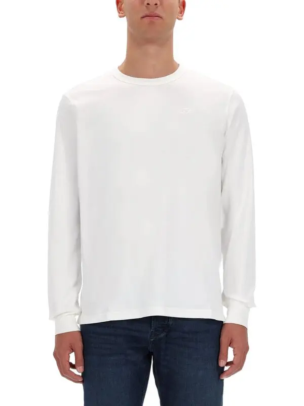 DIESEL® T-shirt With Embroidered Logo - White