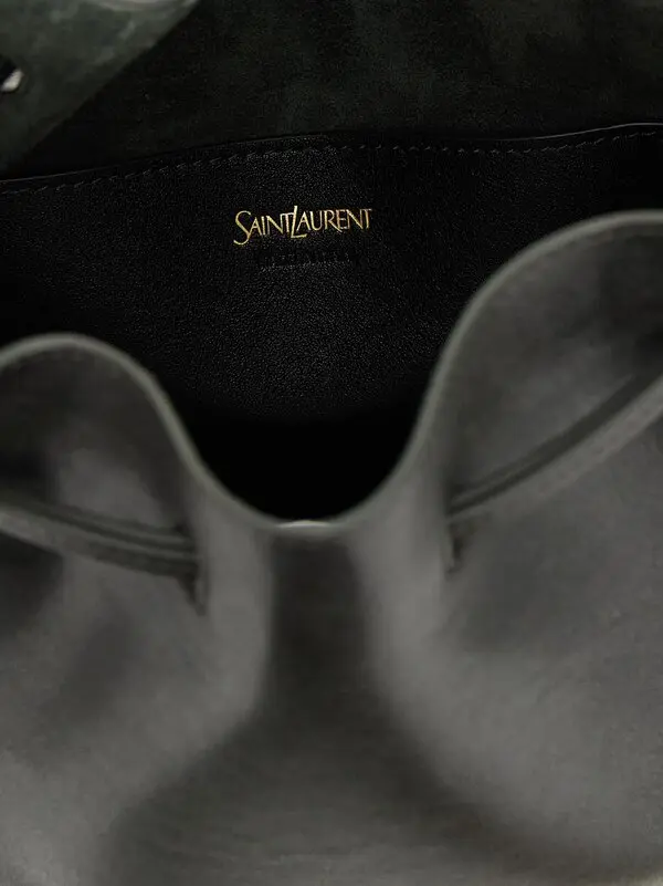 Saint Laurent Large Leather Bucket Bag
