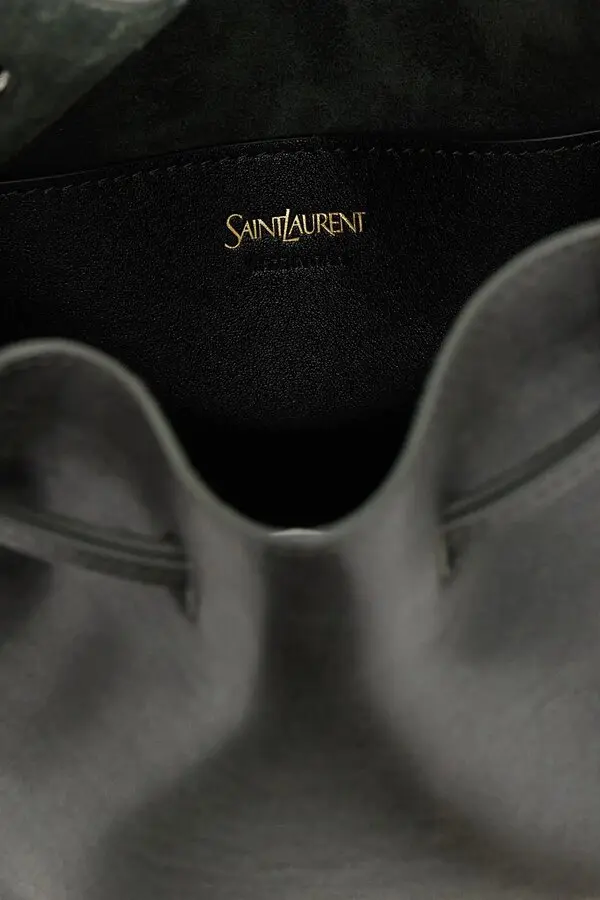 Saint Laurent Large Leather Bucket Bag