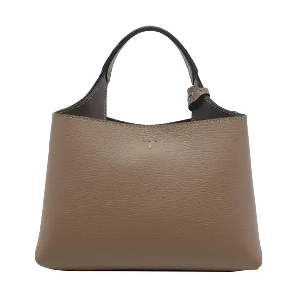 TOD'S Medium Leather T Timeless Handbag - Cream