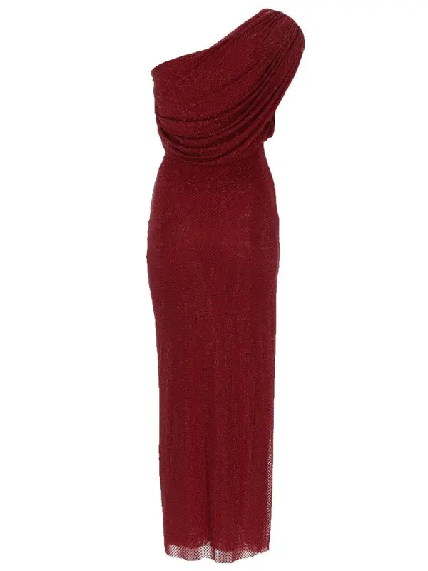 SELF-PORTRAIT Midi Dress With Rhinestones - Multicolor
