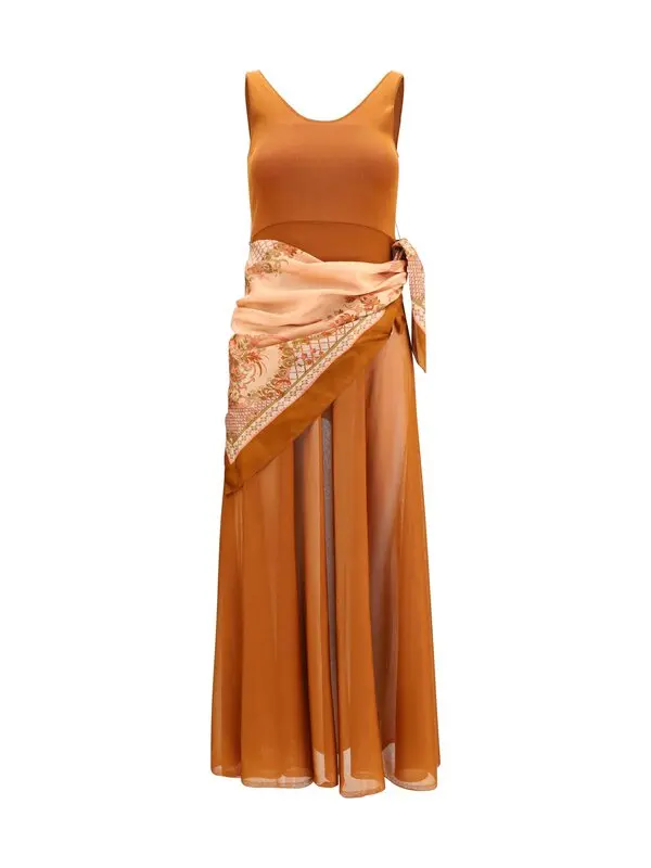 Zimmermann Aster Scarf Maxi Dress - Brown