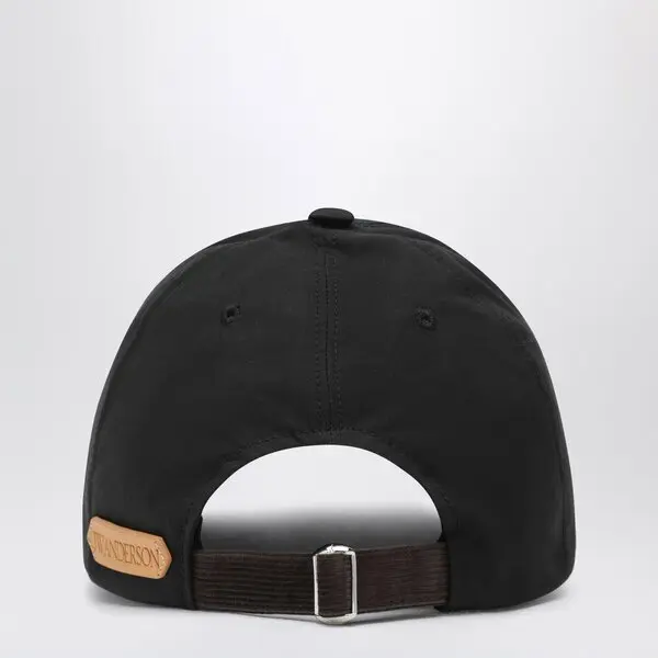 JW Anderson Waxed Cotton Baseball Cap - Black