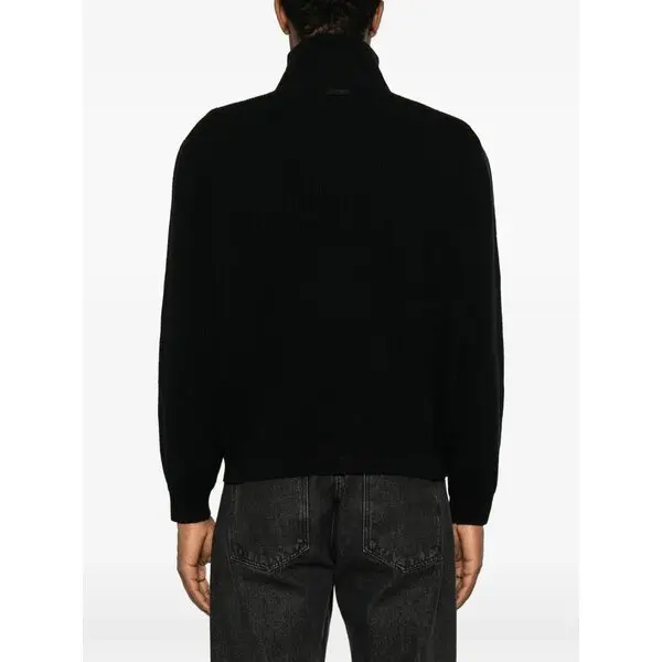 Saint Laurent Wool Ribbed Knit Pullover