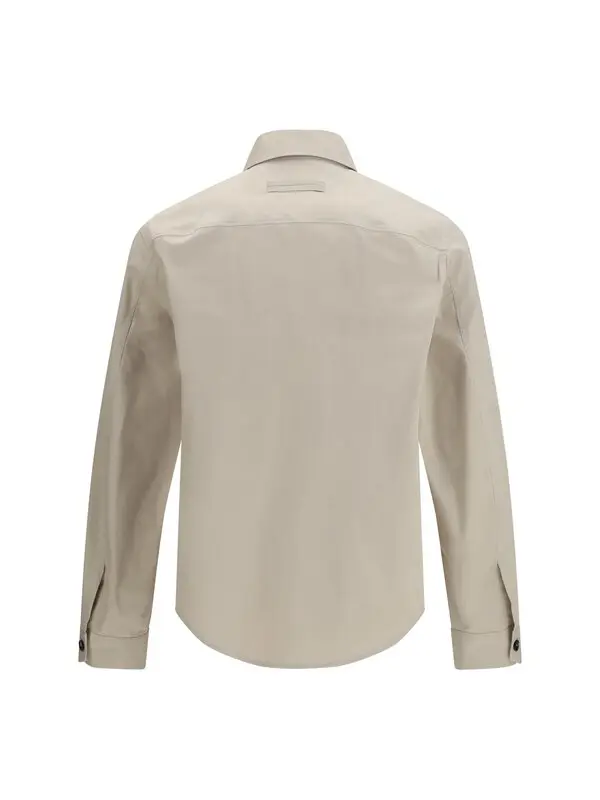 Zegna Linen Wool And Silk Shirt Jacket - Cream