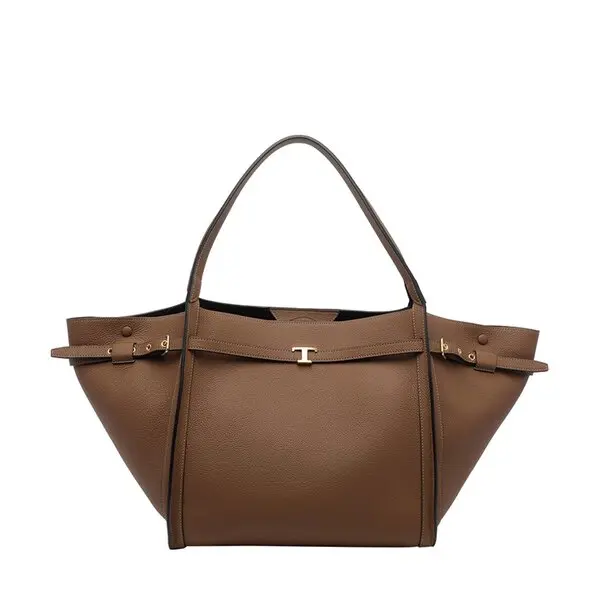 TOD'S Medium Leather Shopping Bag - Brown