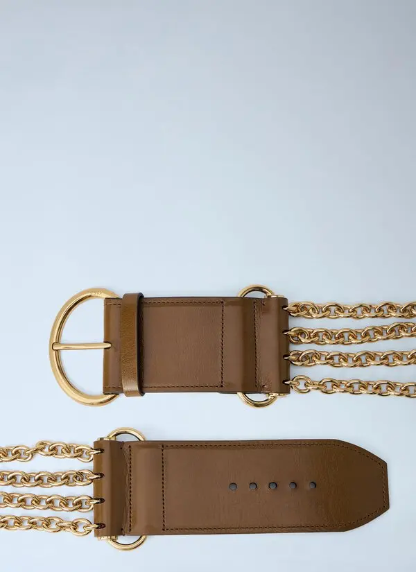 Chloé Chain Detail Wide Belt