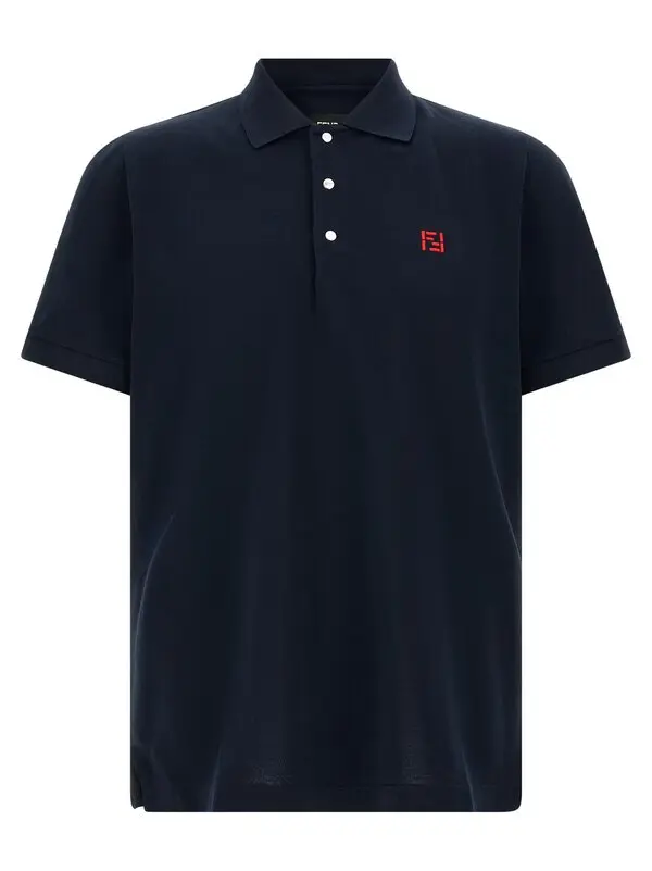 Fendi Ff Selleria' Polo Shirt - Blue