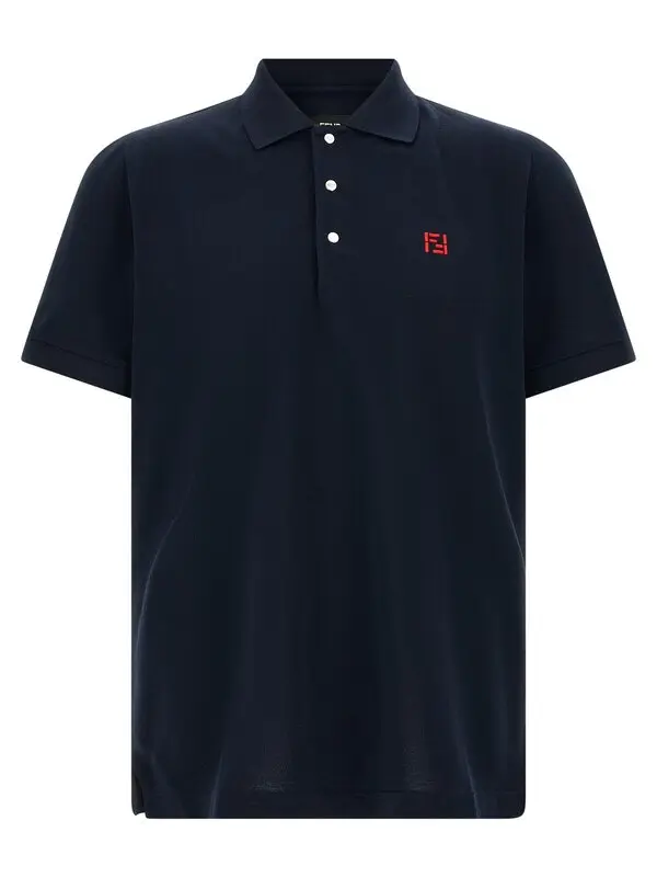 Fendi Ff Selleria' Polo Shirt - Blue