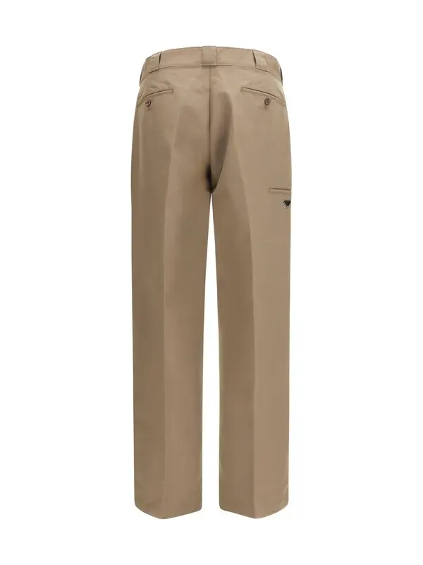 Prada Technical Wide-leg Pants In Canvas