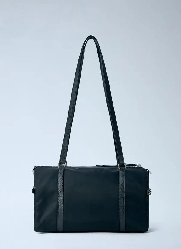 Prada Bauletto Large In Re-nylon E Saffiano