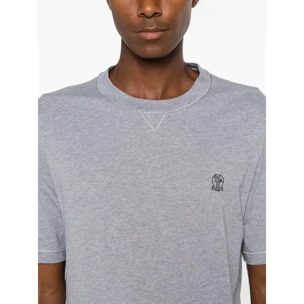 Brunello Cucinelli Grey T-shirts & Vests T-shirts